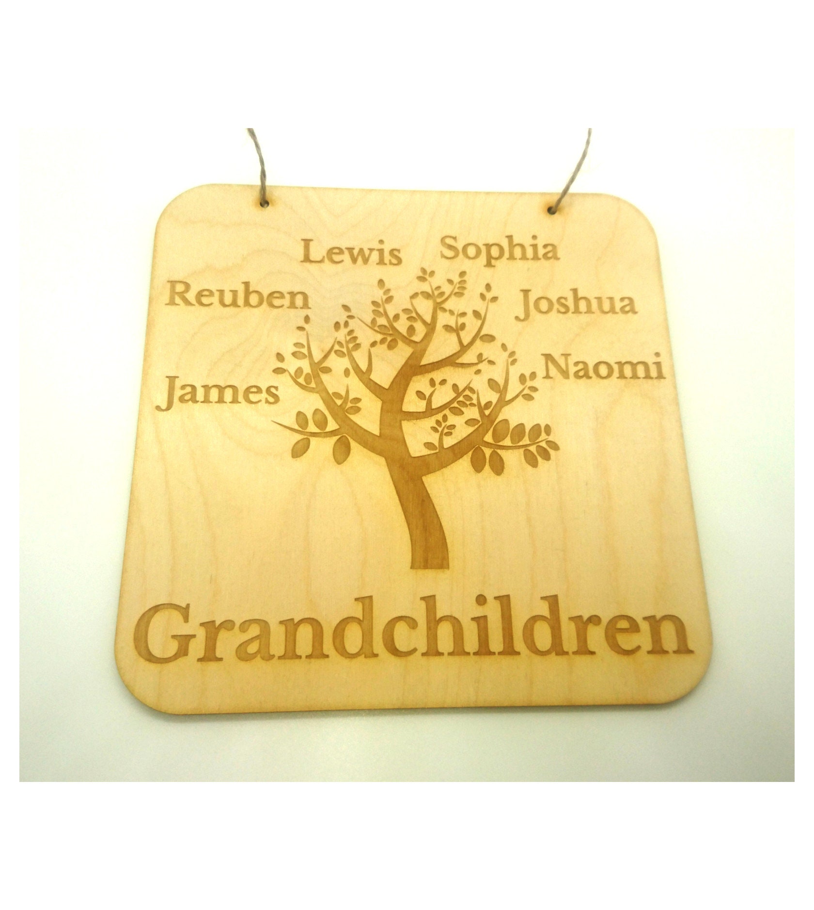 Personalised Family Tree Hanging Plaque. Wooden.Mothers Day | Etsy