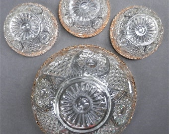 Glass Bowl Gold Rim - Etsy