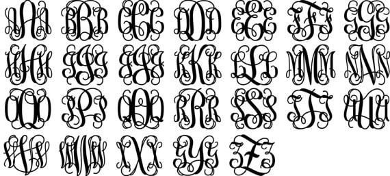 Personalized Small 3-initial Letter Monogram Necklace1 Inch - Etsy