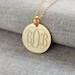 Sterling Silver Disc Monogram Necklace,small 3 Initial Disk Necklace ...