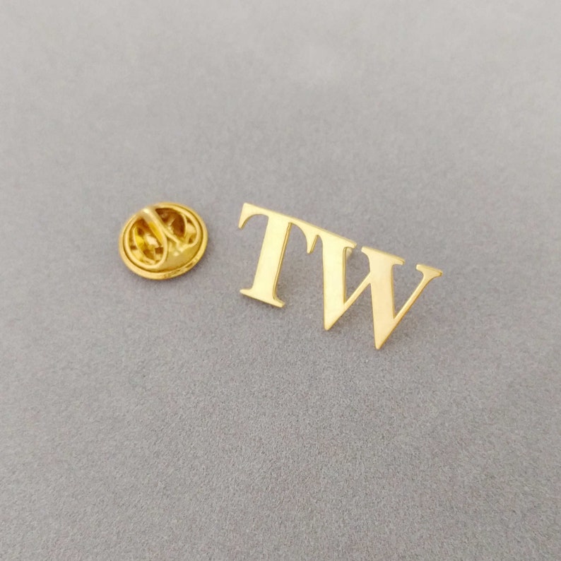 Custom Your Initial Lapel Pin Monogram Lapel Pin - Etsy