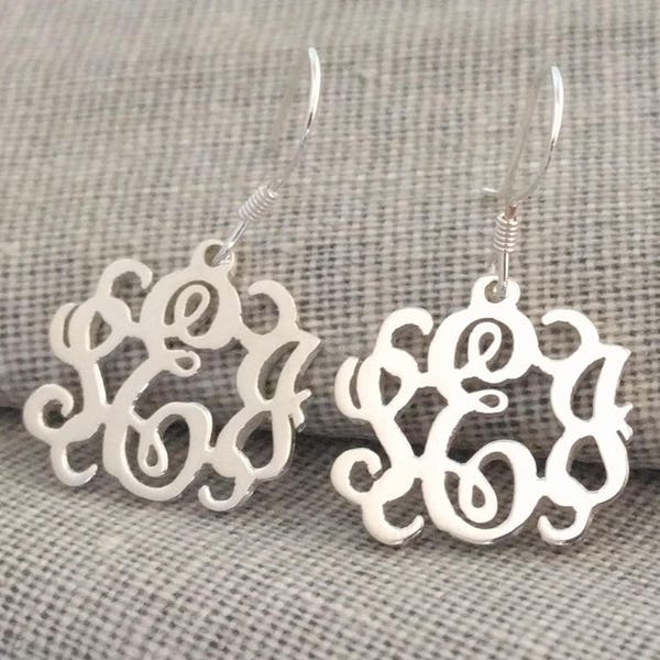 Monogram Earrings - Etsy