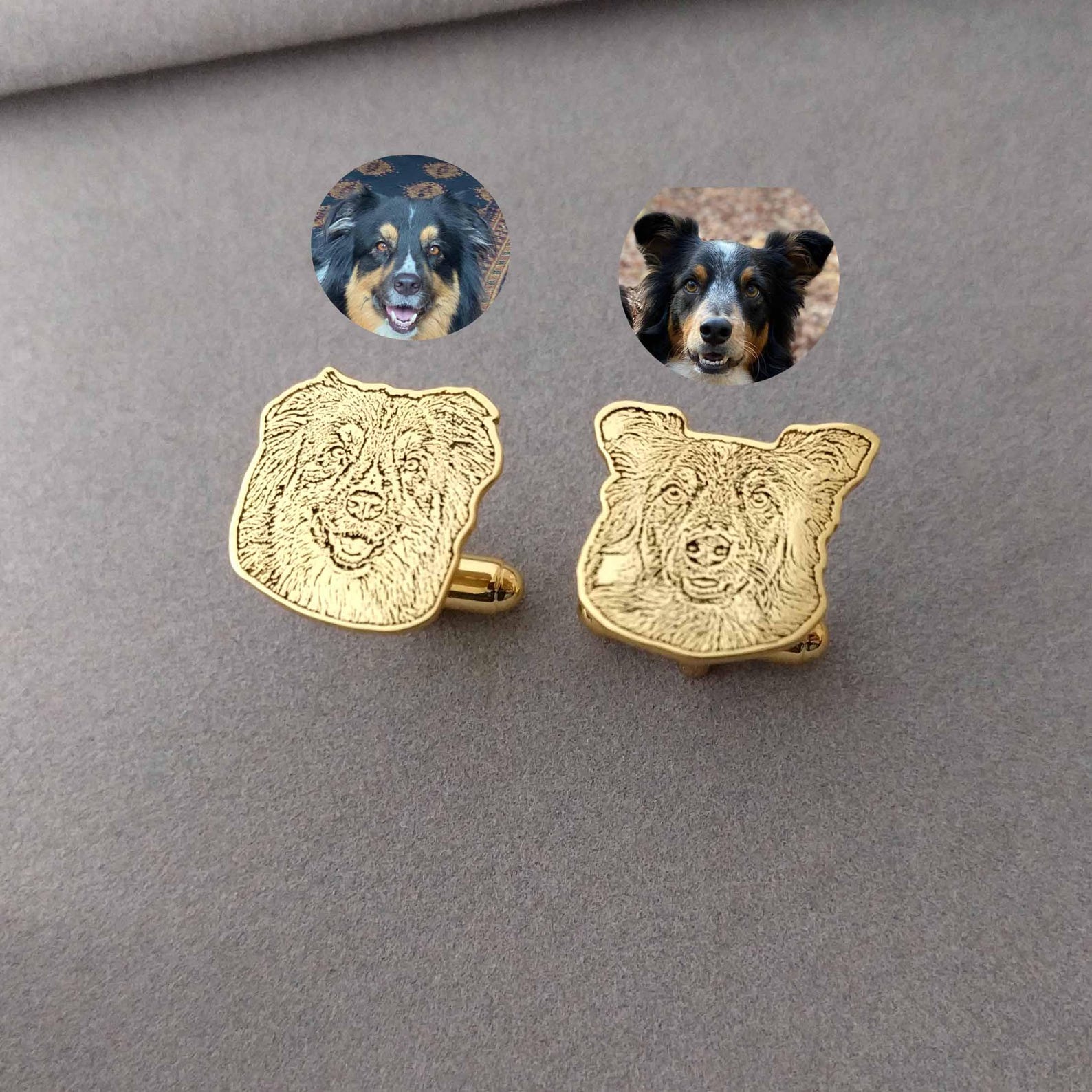 Custom Cat Portrait Cufflinks, Personalized Pet Portrait Cufflinks, Any ...