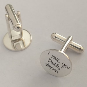 Custom Cufflinks for Dad, Wedding Cufflinks, Custom Handwriting ...