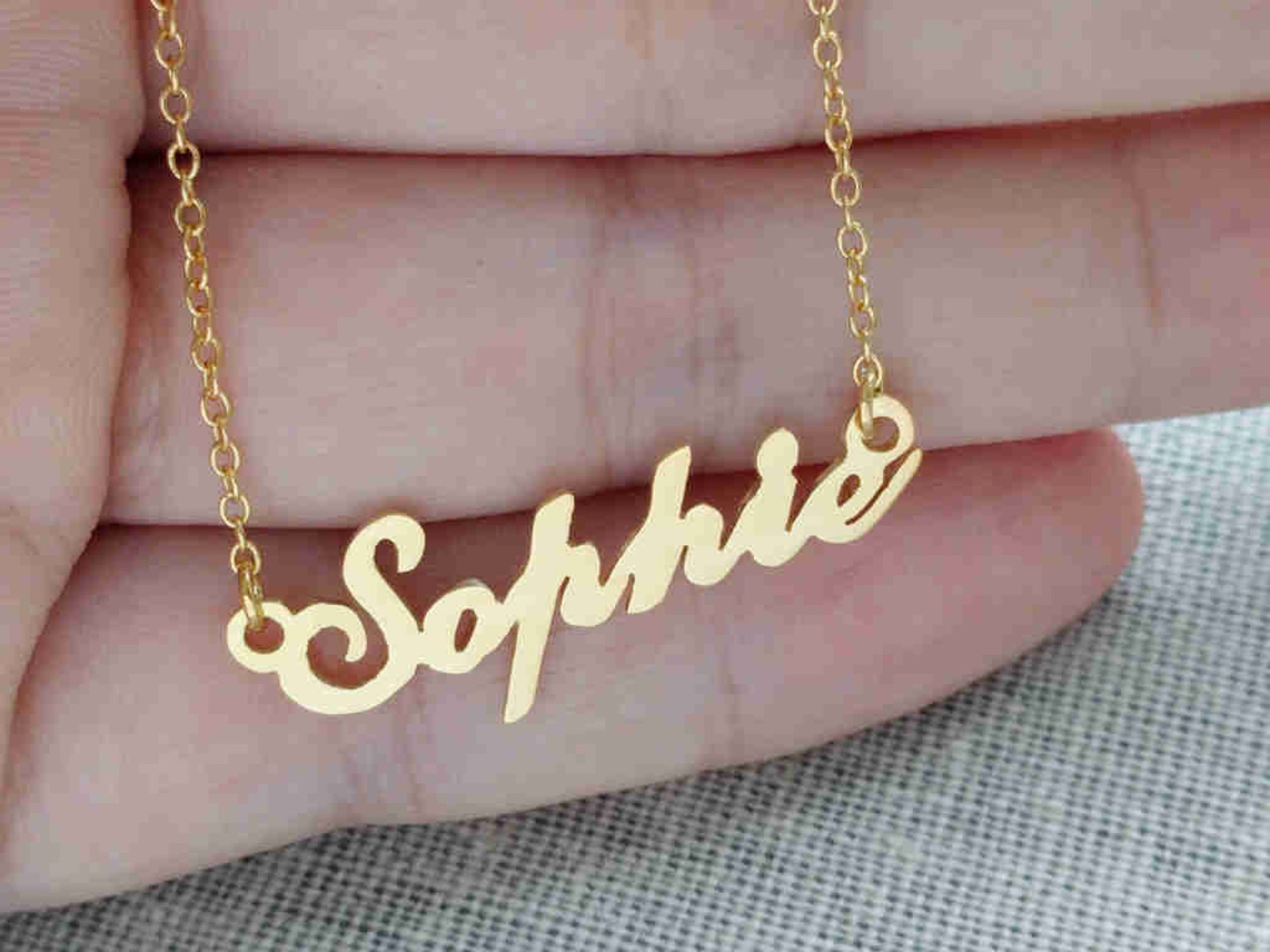Dainty Name Necklacepersonalized Name Necklace Gold Name - Etsy