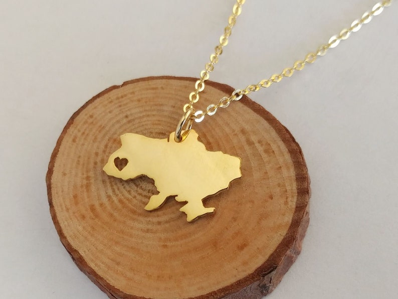Personalized Ukraine Necklace Gold Ukraine Shaped Jewelry - Etsy