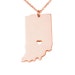Silver Indiana State Charm Necklaceindiana State Necklace - Etsy