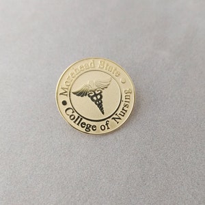 Custom Nursing School Graduate Pin With Caduceus Symbol Lapel Pin, Caduceus Lapel Pin ...