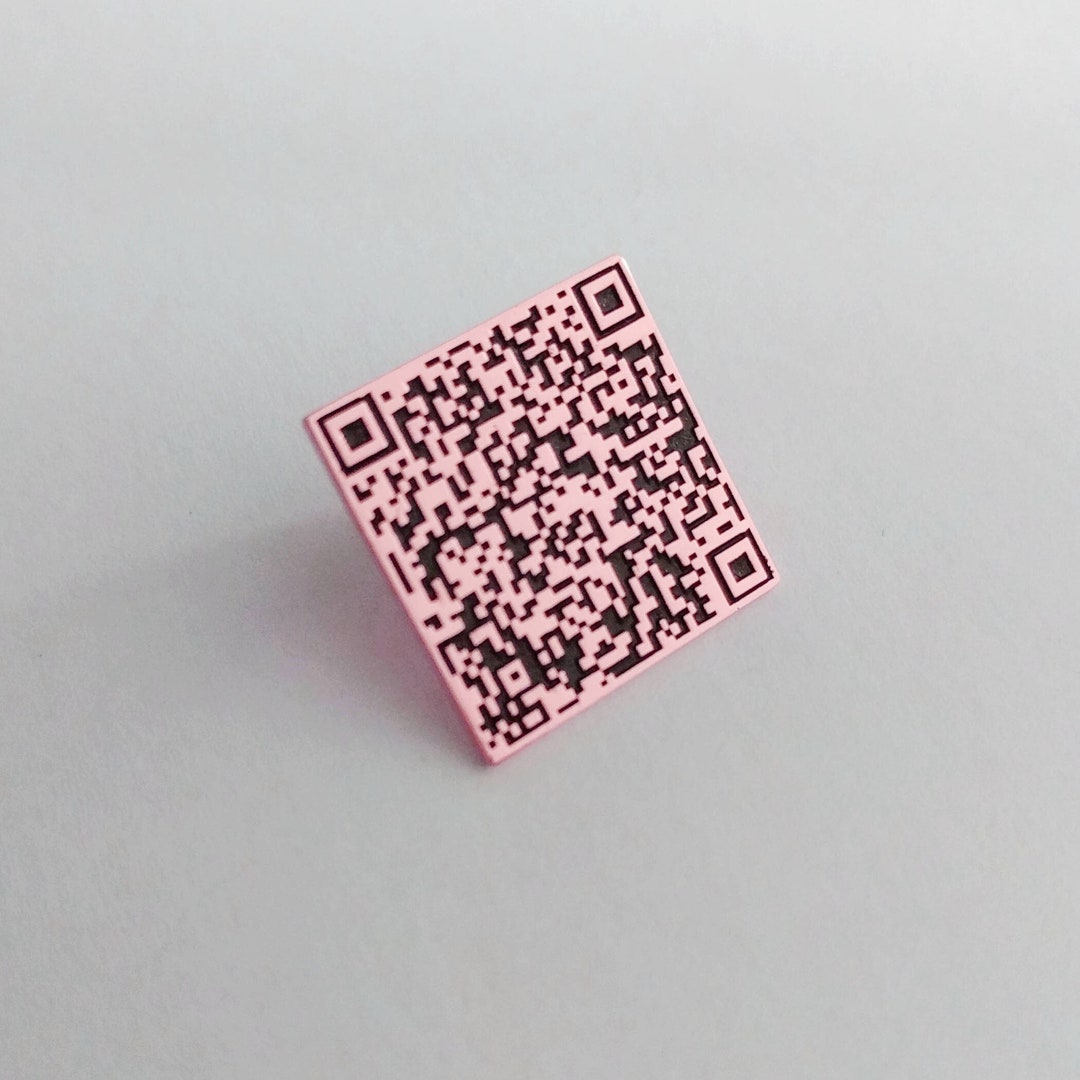 Your QR Code Lapel Pin, Engraved Any QR Code Lapel Pin, Custom QR Code ...
