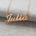 JULIA Style Rose Gold Name Necklaces, Sterling Silver Nameplate Chains ...