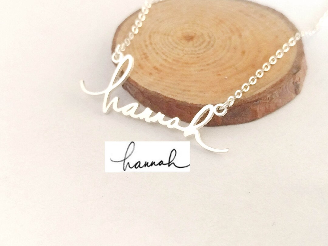 Actual Handwriting Necklace, Handwriting Name Necklace,personalized ...
