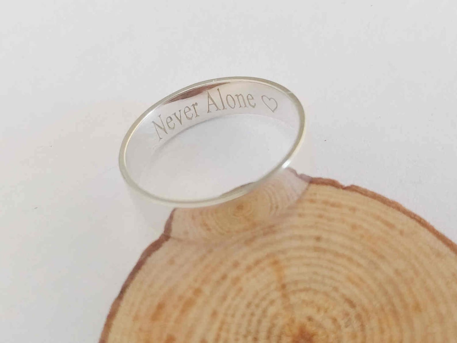 Personalized Promise Ring for Her Secret Message | Etsy