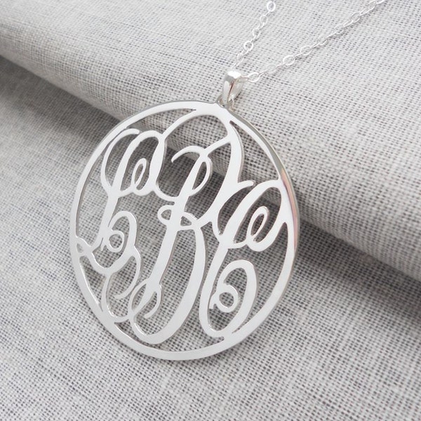 Monogram Necklace - Etsy