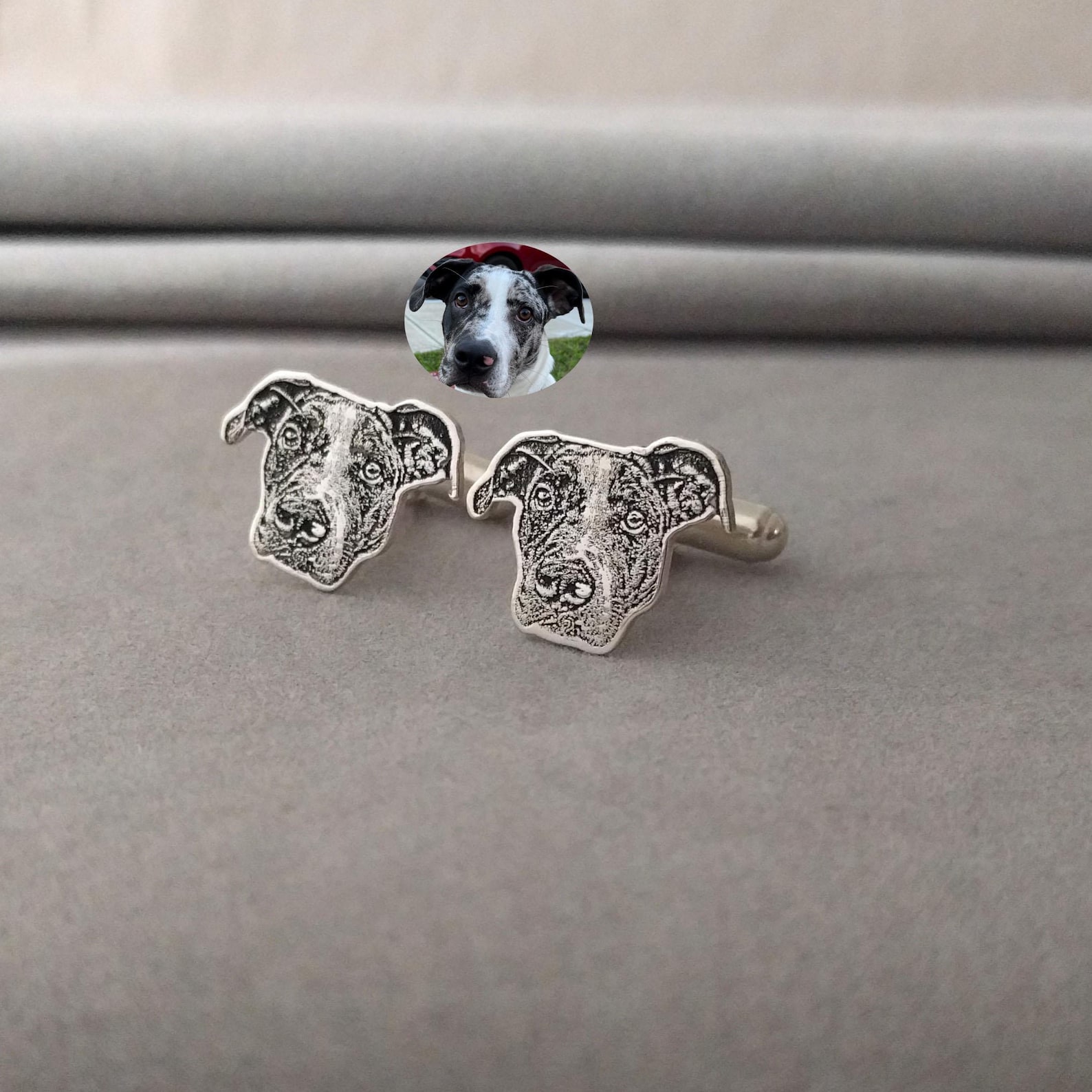 Custom Cat Portrait Cufflinks, Personalized Pet Portrait Cufflinks, Any ...