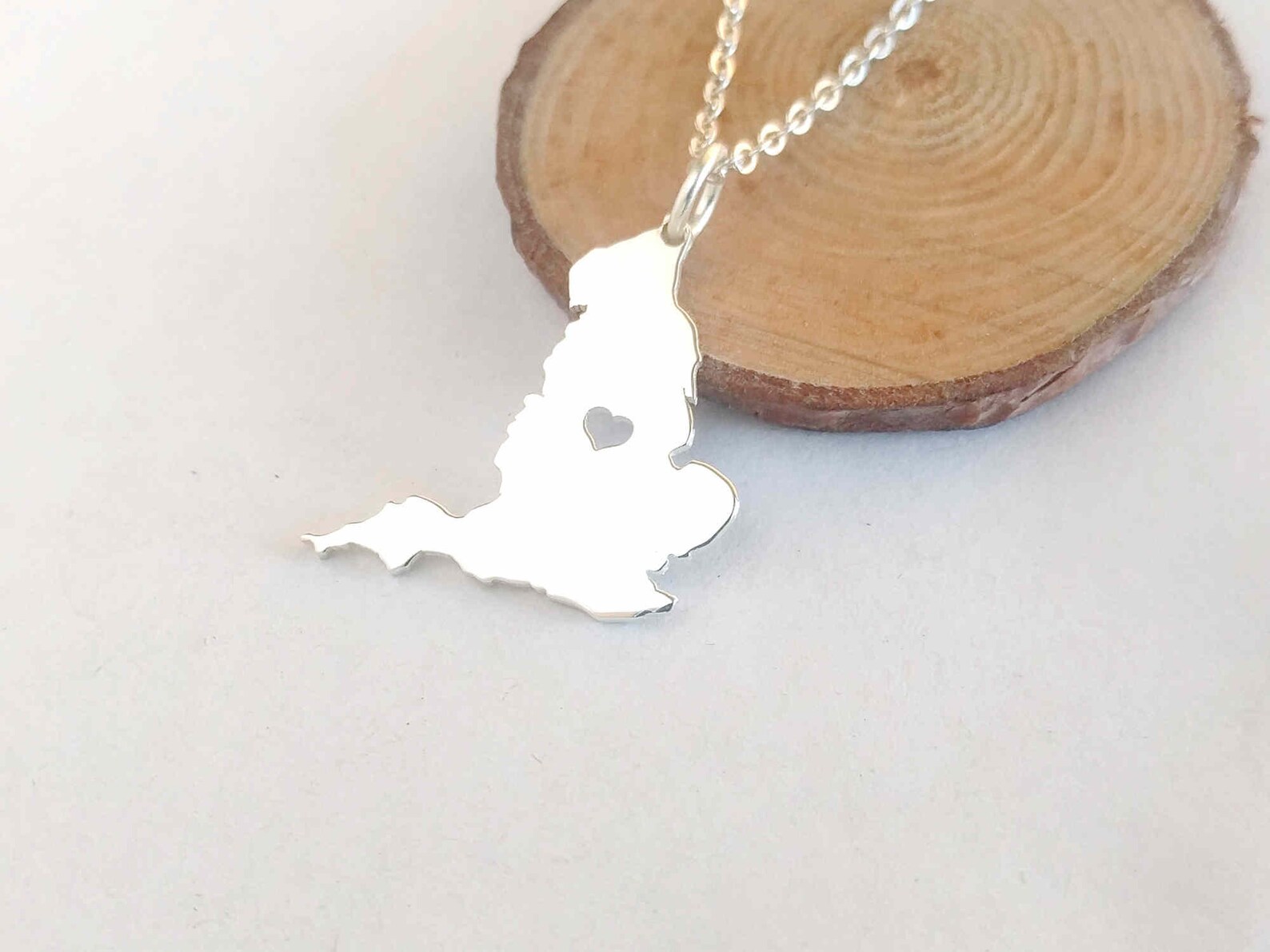 Personalized England Necklace England Map Necklace England | Etsy