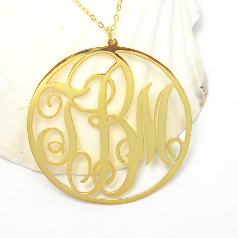 Monogram Necklace - Etsy