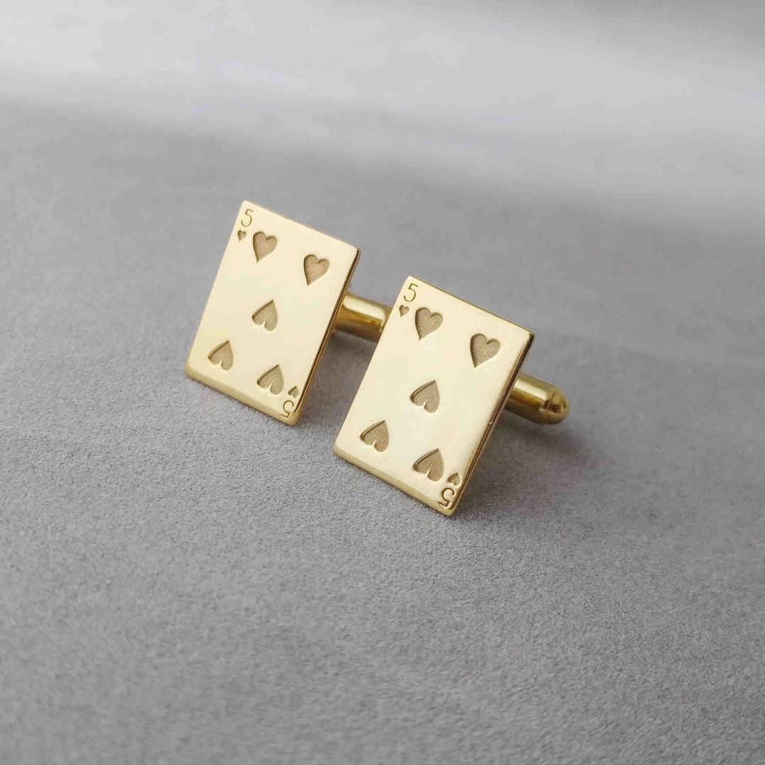 Custom Any Playing Card Cufflinks, Personalized Playing Card Cufflinks ...