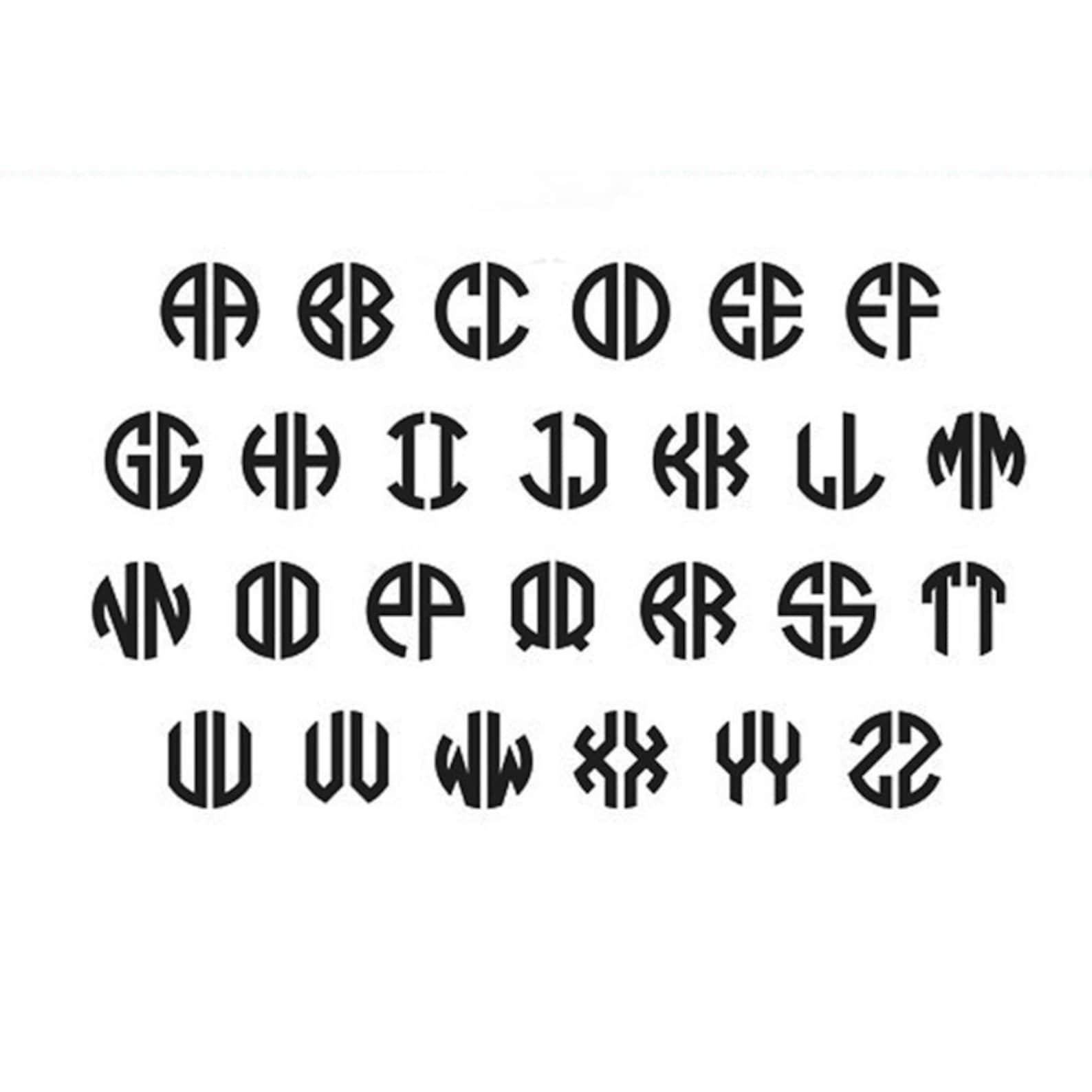 Tiny Monogram Necklace Sterling Silver,5/8 Inch Small Monogram Block ...