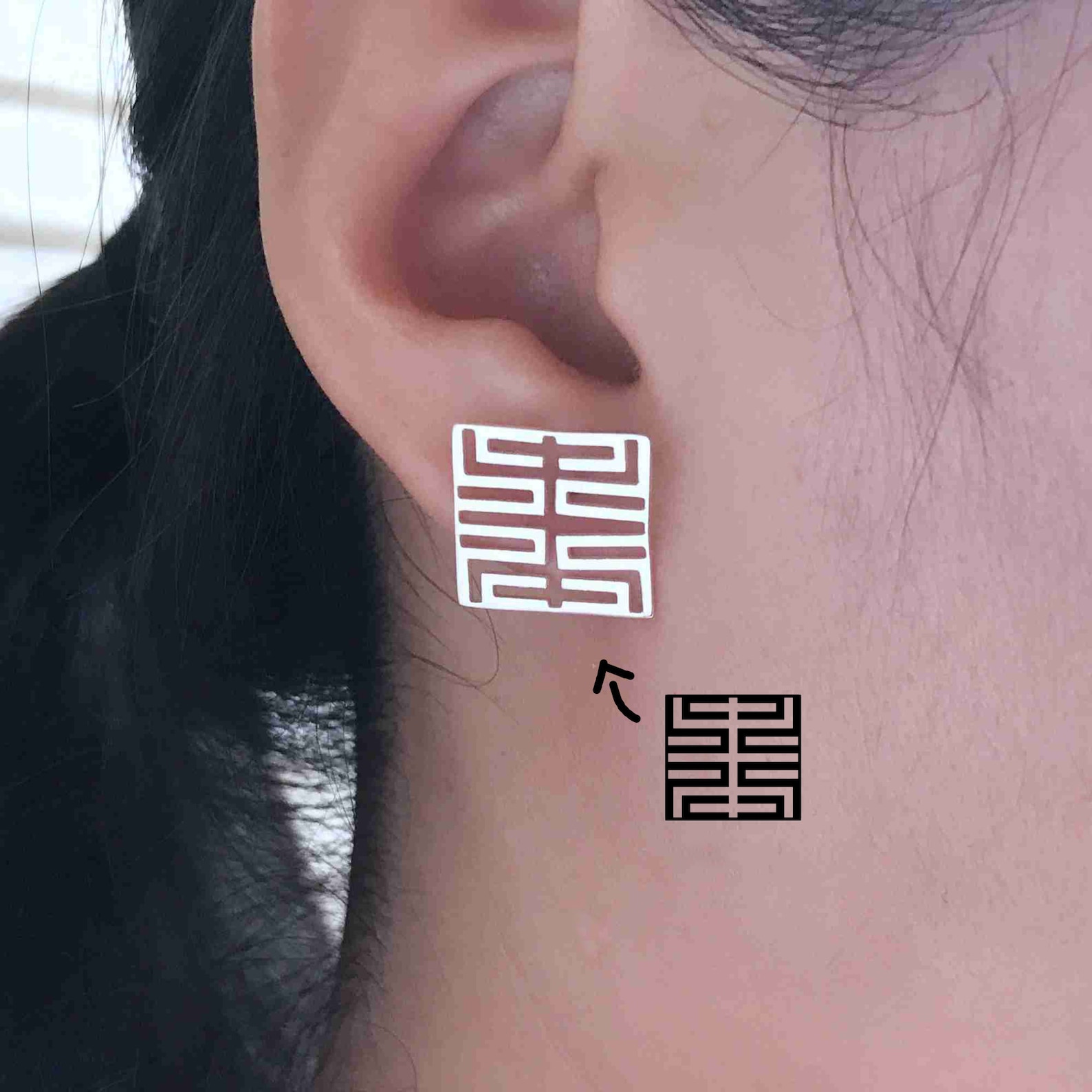 Personalized Logo Earrings, Company Logo Earrings, Portrait Logo ...