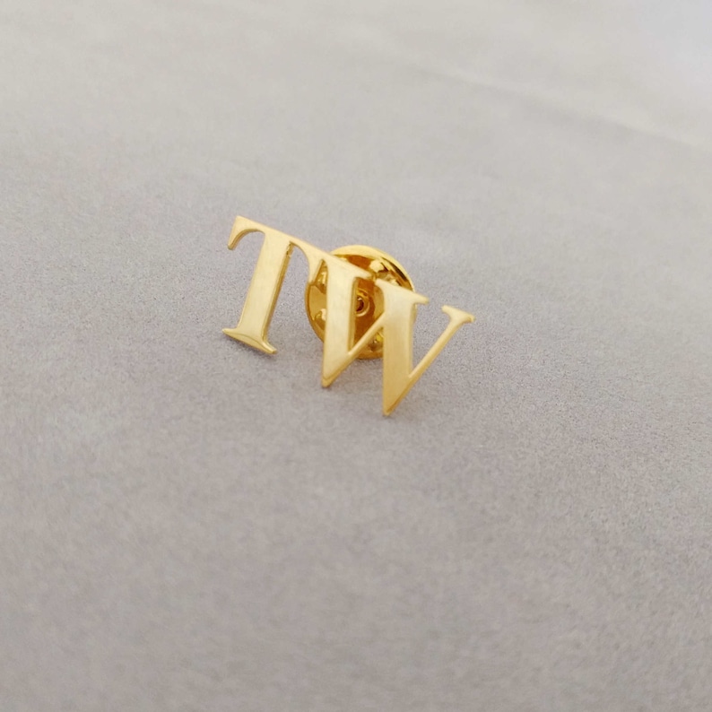 Custom Your Initial Lapel Pin Monogram Lapel Pin - Etsy