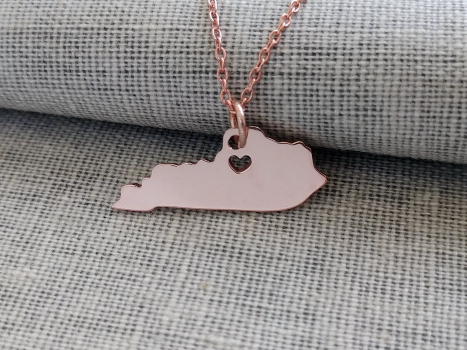 Kentucky State Necklace Silver,ky State Charm Necklace ,state Shaped ...
