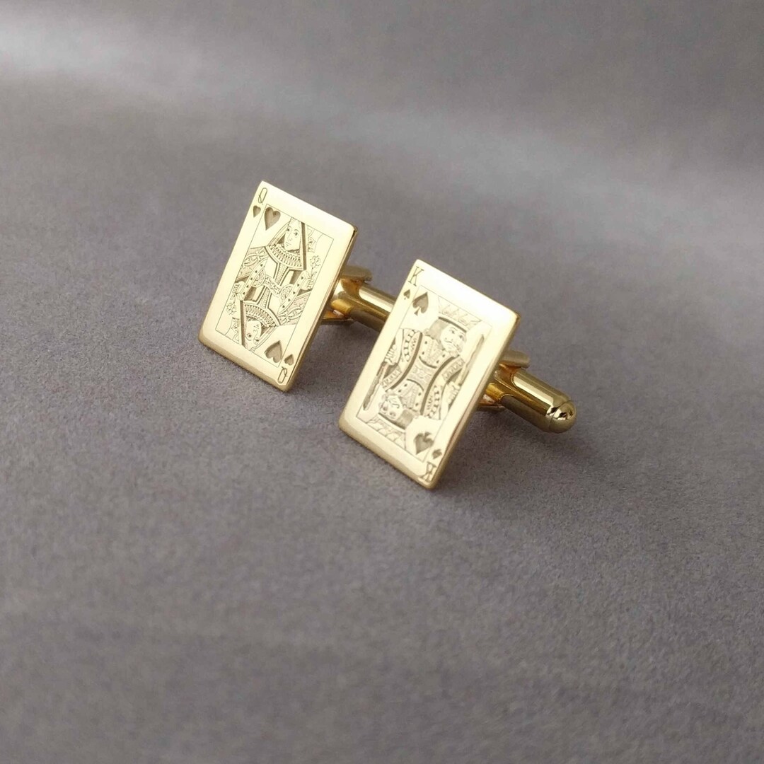 Custom Poker Cufflinks, Personalized Playing Card Cufflinks, Blackjack ...