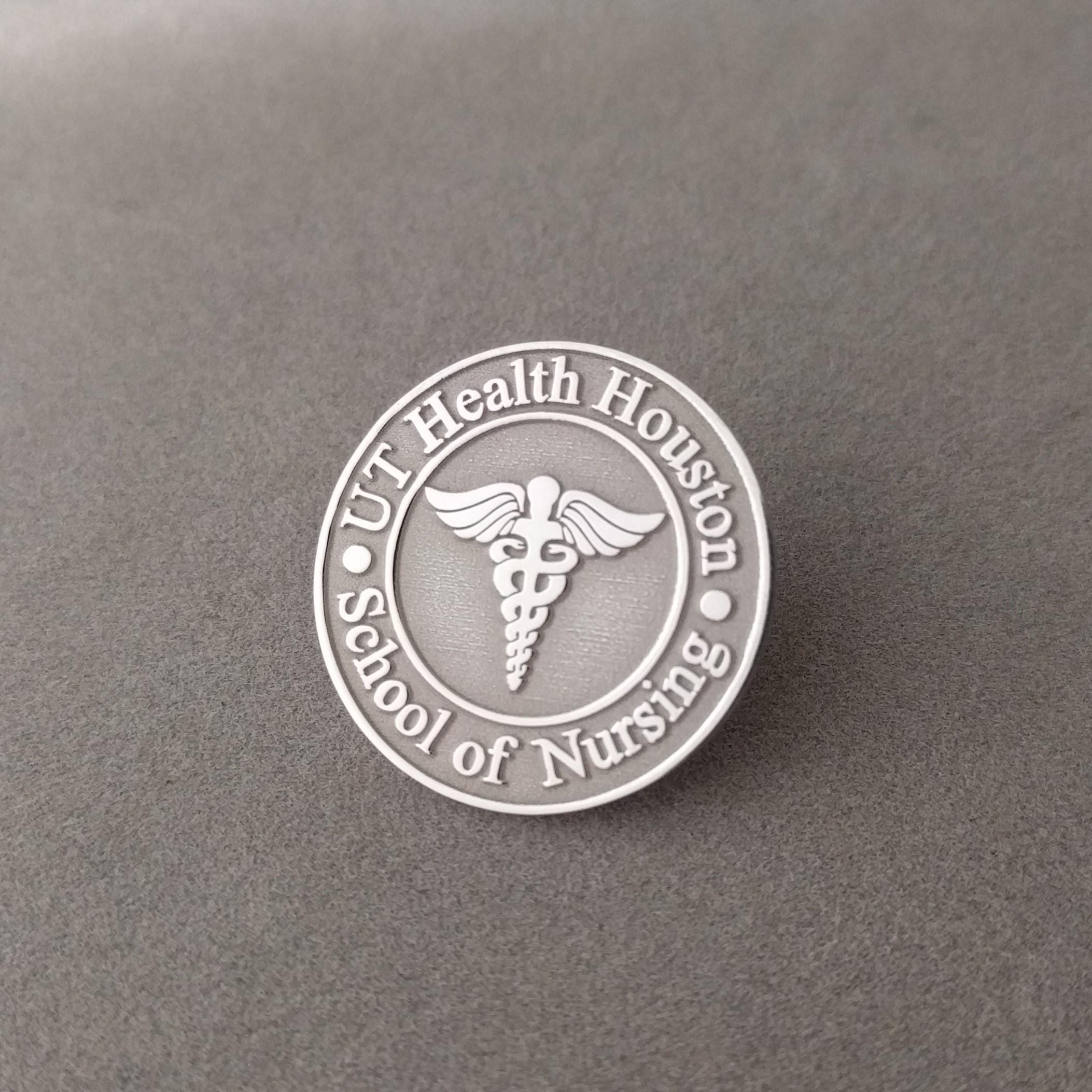 Custom Nursing School Graduate Pin With Caduceus Symbol Lapel Pin ...
