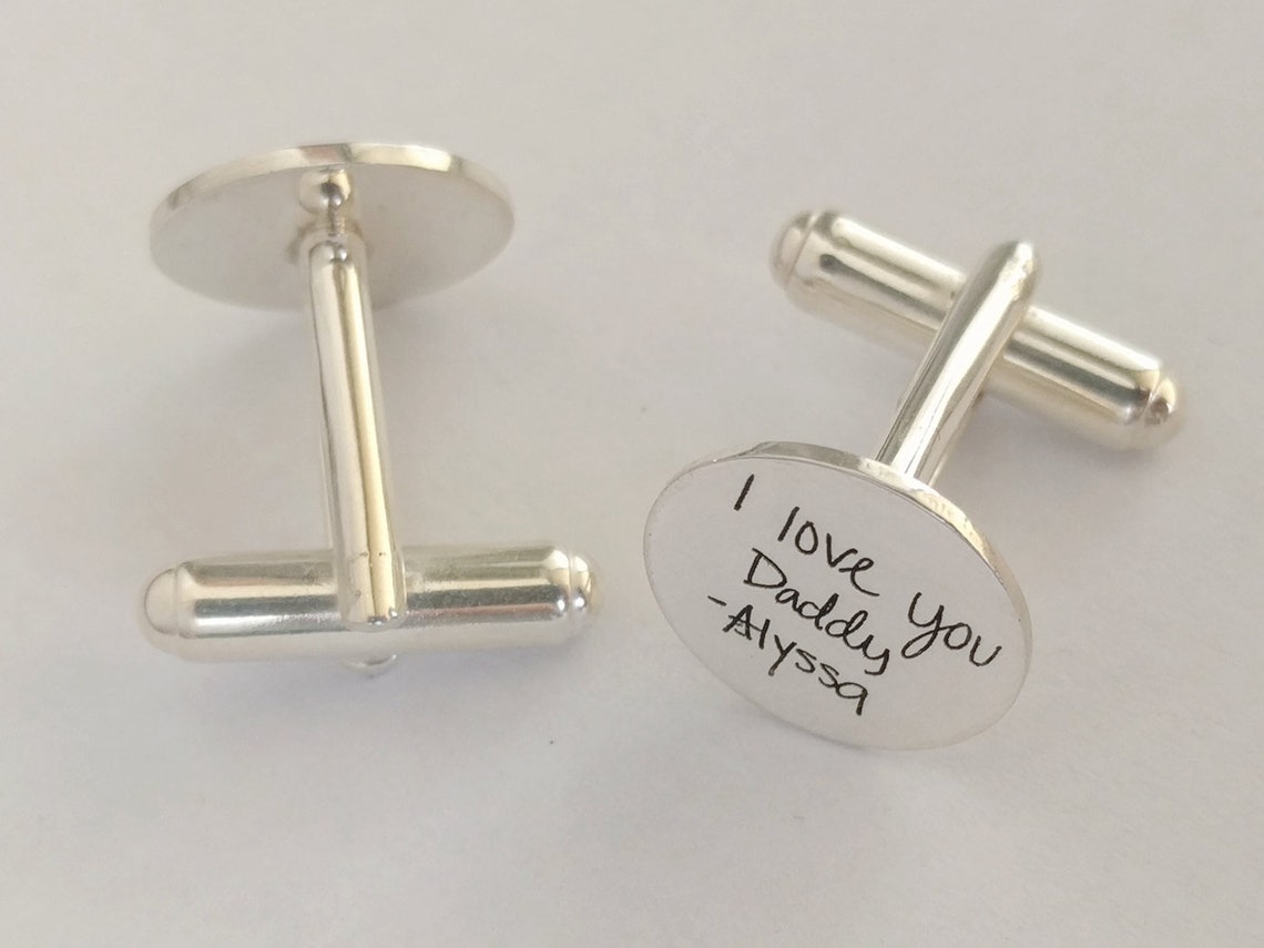Custom Cufflinks for Dad, Wedding Cufflinks, Custom Handwriting ...