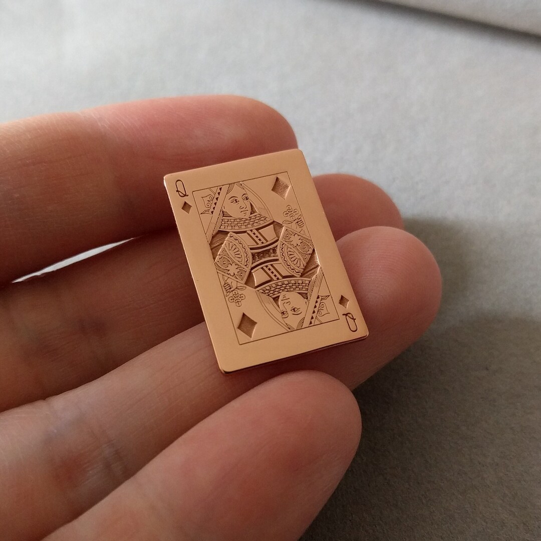 Personalized Playing Card Brooch, Custom Poker Card Lapel Pin, King of ...