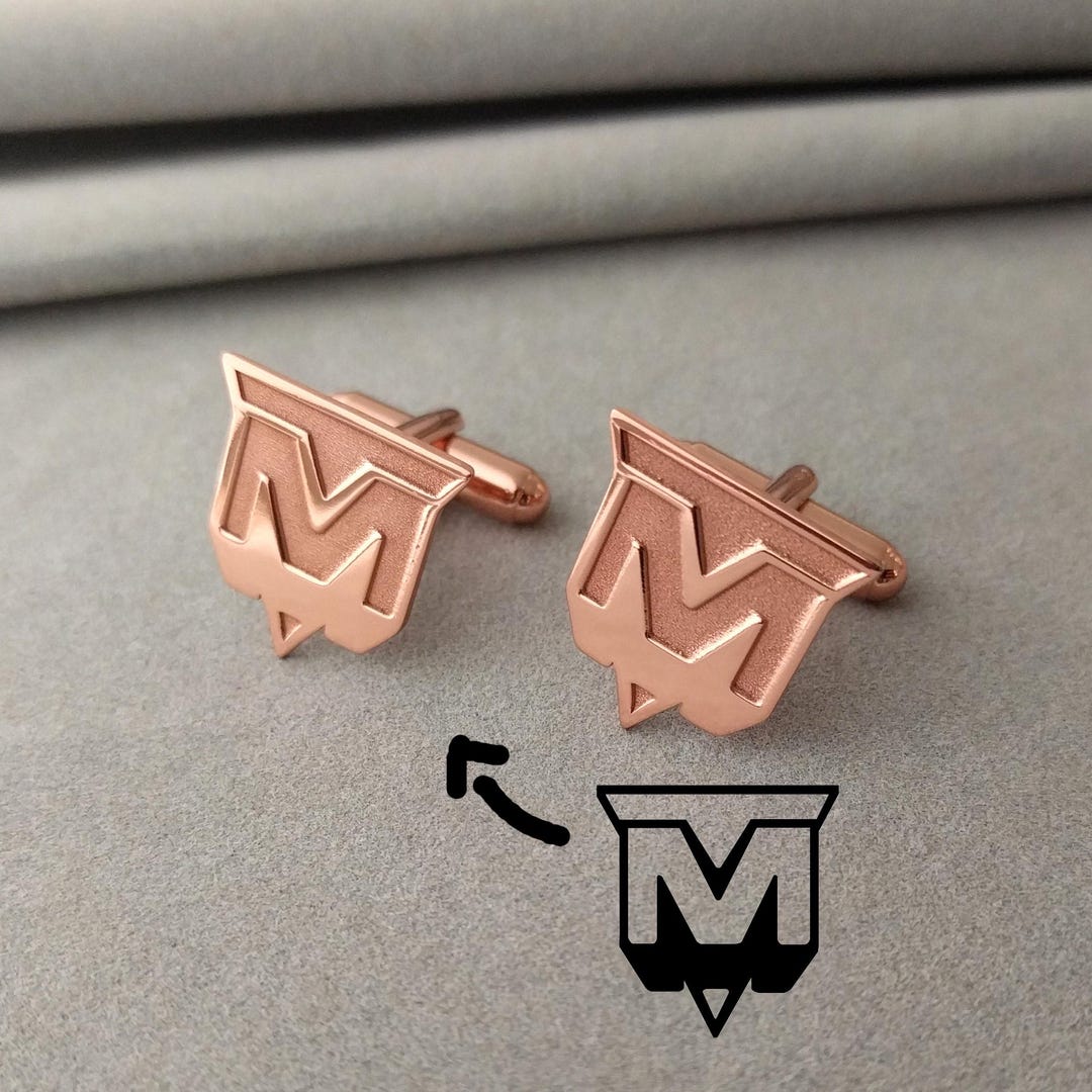 Business Logo Cufflinks, Corporate Logo Cufflinks, Personalized Logo ...