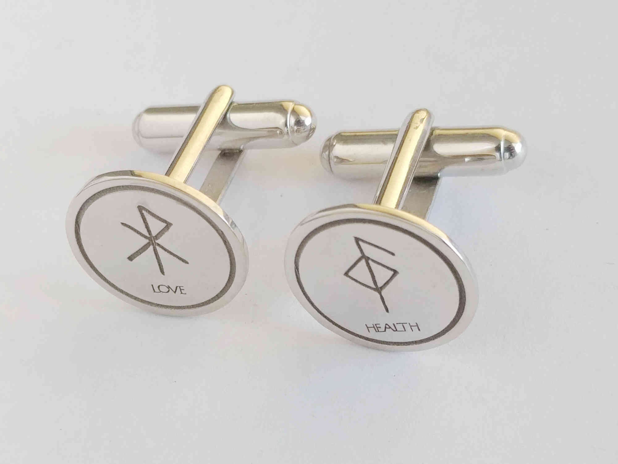 Runes Cufflinks Custom Bind Runes Cufflinks Wedding | Etsy