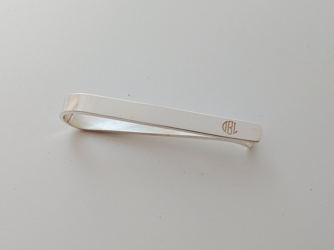 Monogram Tie Clipmonogrammed Wedding Tie Cliptie Clip - Etsy