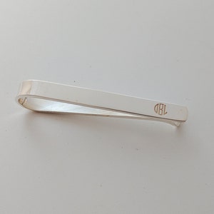 Monogram Tie Clip,monogrammed Wedding Tie Clip,tie Clip Personalize ...