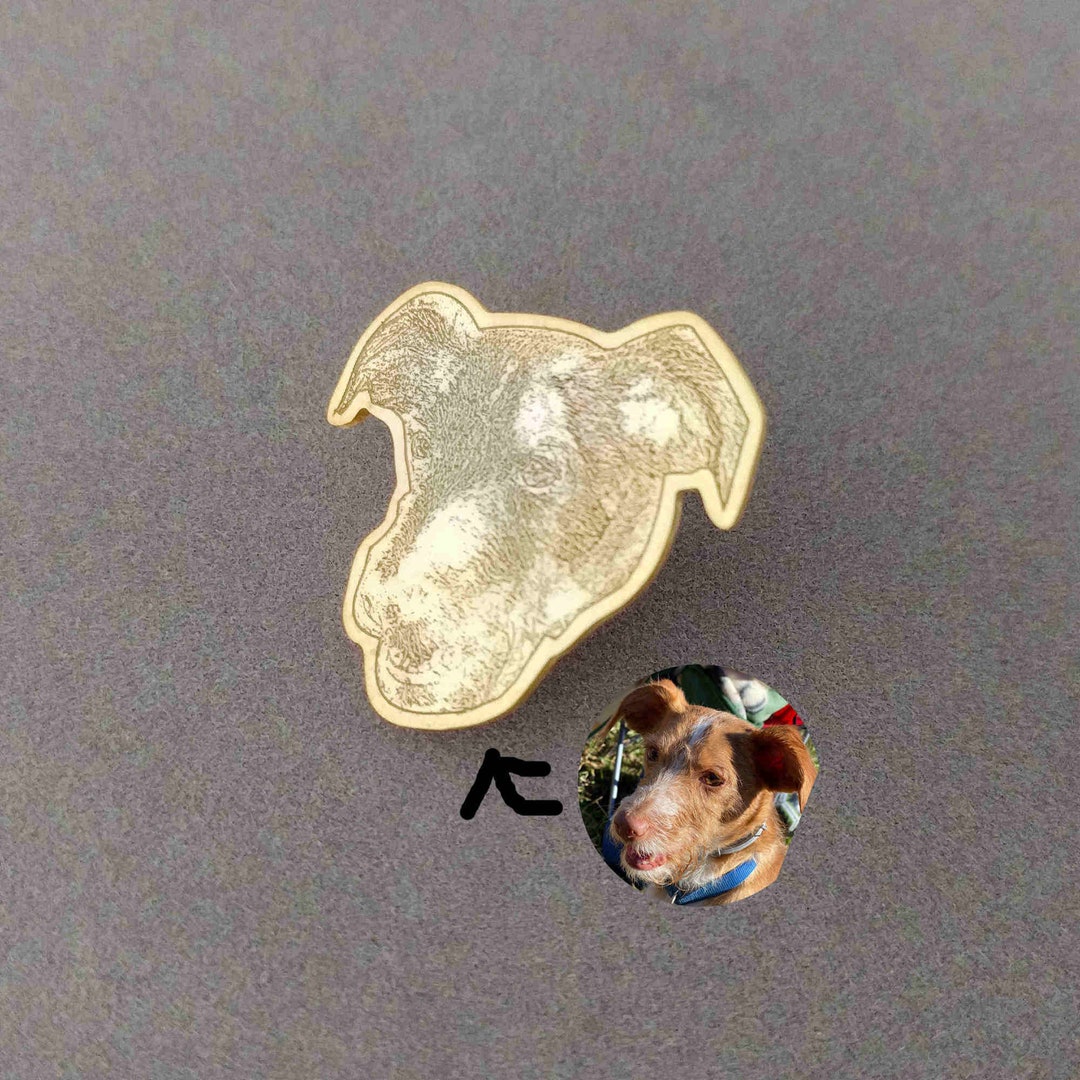 Custom Pet Portrait Lapel Pin, Dog Portrait Lapel Pin, Personalized Pet ...