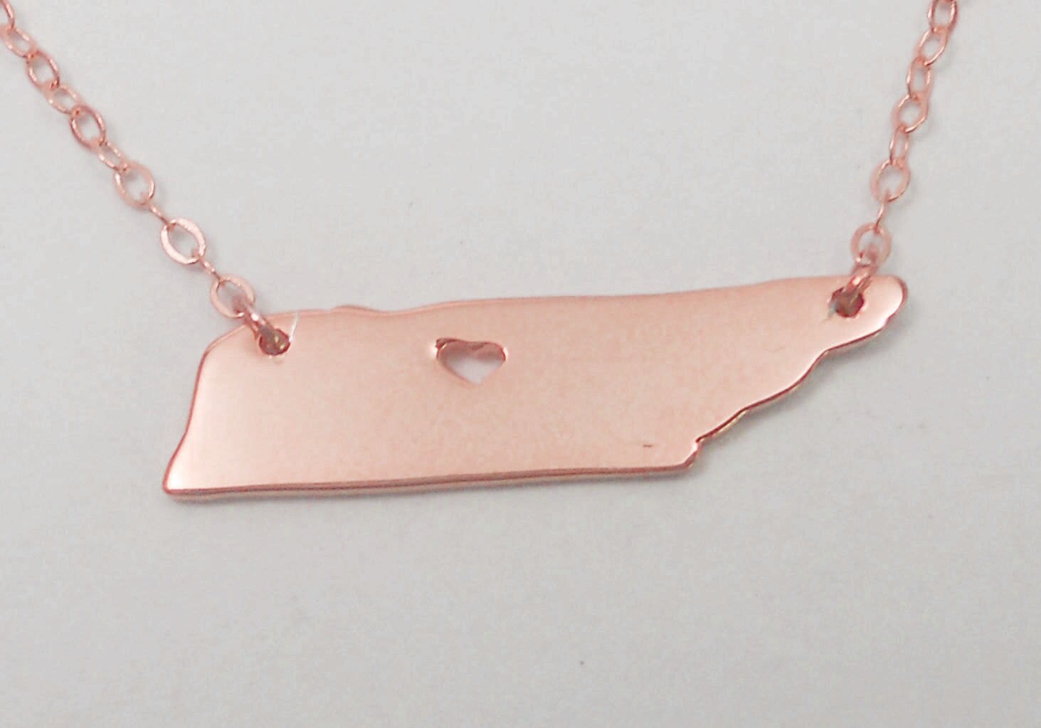 Gold Tennessee Necklace,tn State Charm Necklace,tennessee State ...