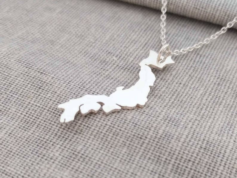 Silver Japan Shaped Necklacepersonalized Japan Pendant - Etsy