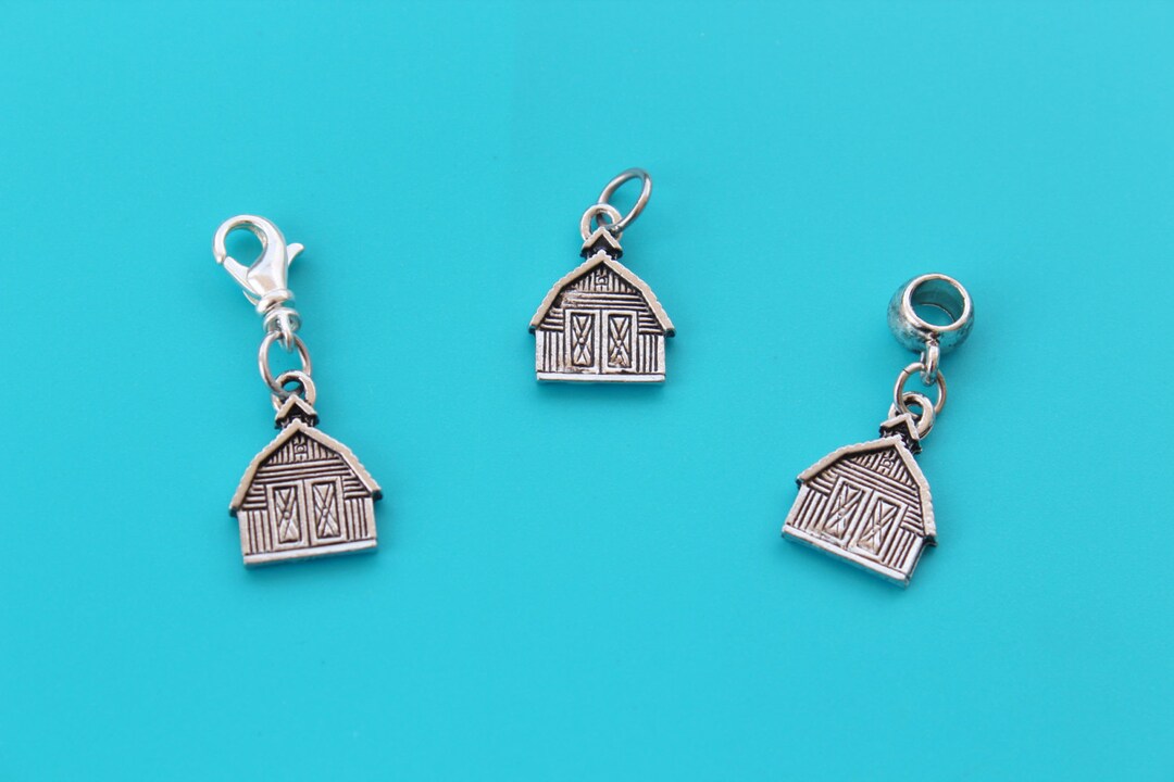 BARN Charm,zipper Pull,euro Bead,charm Dangle,custom,farm,farmer ...
