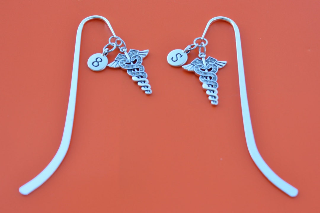 CADUCEUS MEDICAL SYMBOL Bookmark,initial or Number,medical,nursing ...