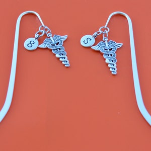 CADUCEUS MEDICAL SYMBOL Bookmark,initial or Number,medical,nursing ...