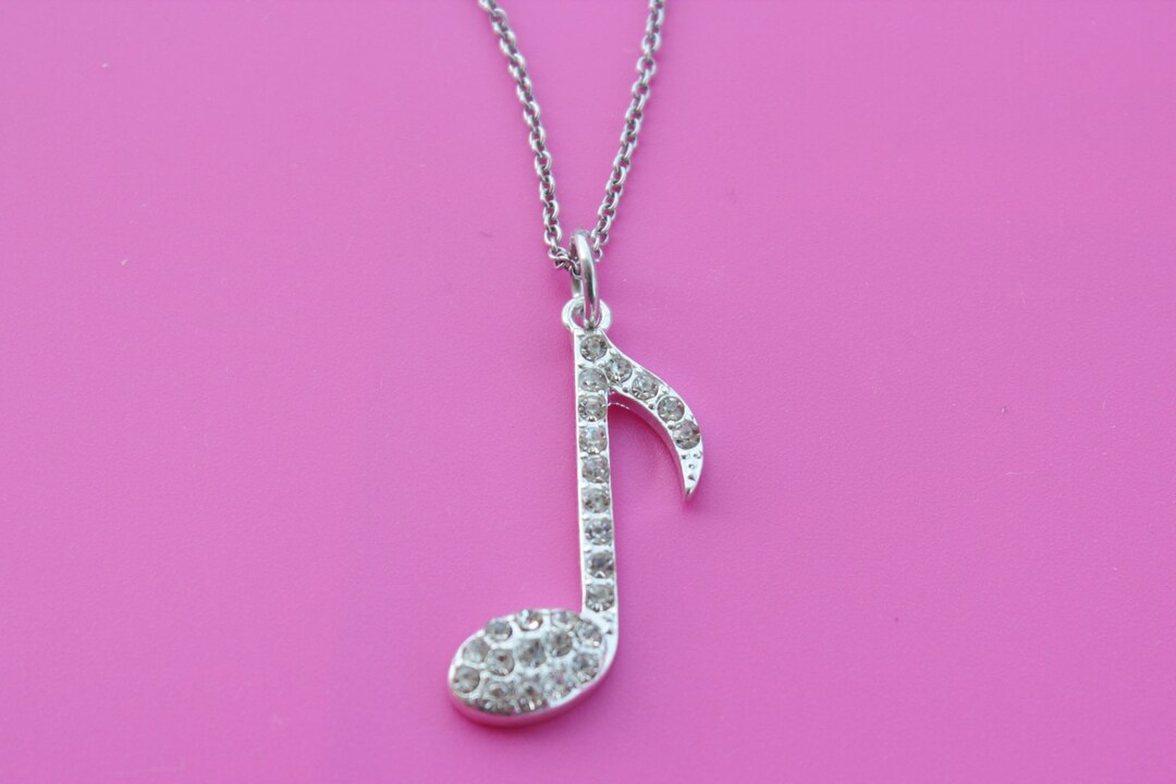 EIGHTH NOTE / MUSIC Note Stainless Steel Necklace,eighth Note,music ...