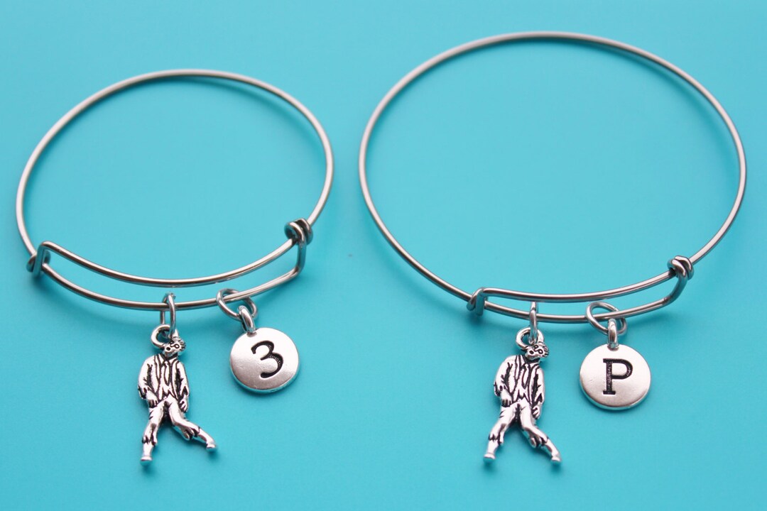 ZOMBIE ADJUSTABLE Bangle,initial or Number,zombie Bangle,zombie ...