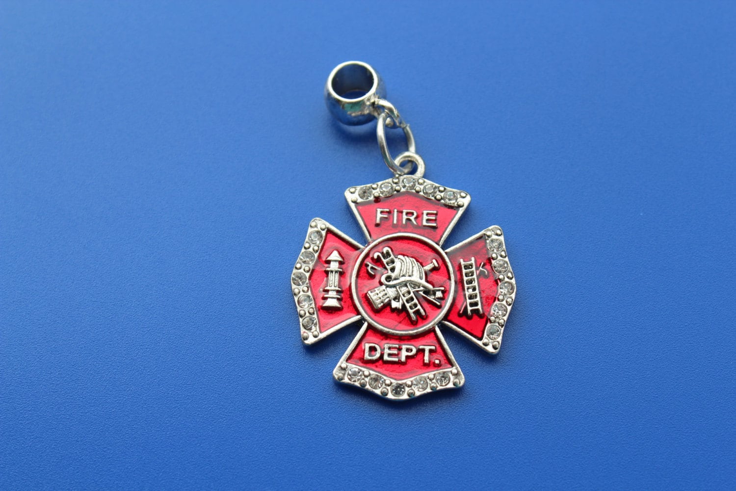 FIRE MALTESE SHIELD Charm,zipper Pull,euro Bead,police Charm,custom ...