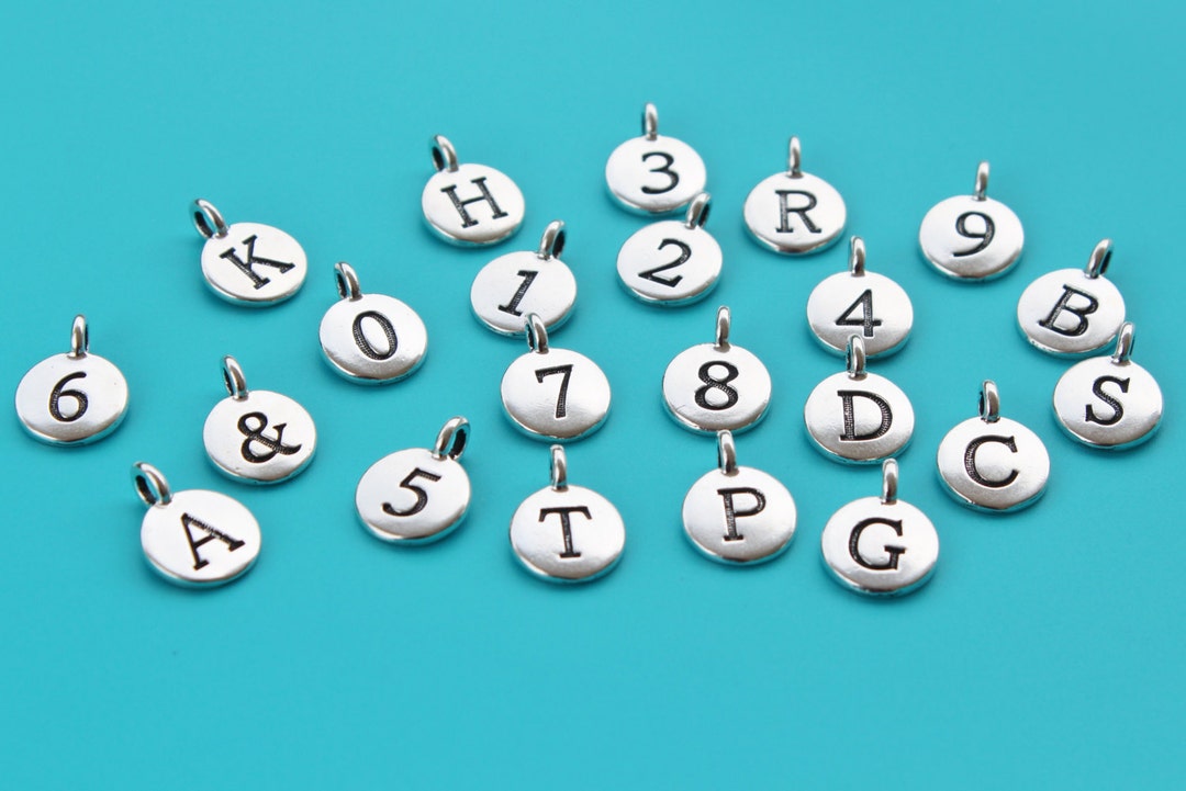 Add an UPPERCASE INITIAL ROUND or Number Charm,personalized Initial ...