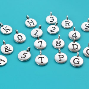Add an UPPERCASE INITIAL ROUND or Number Charm,personalized Initial ...