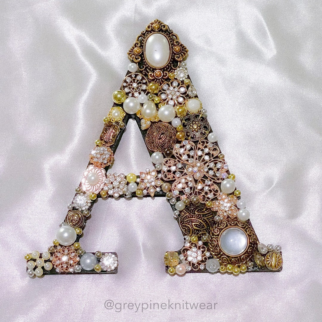 Victorian Gold and Bronze Jeweled Letter A | Glam and Bling Home Decor ...