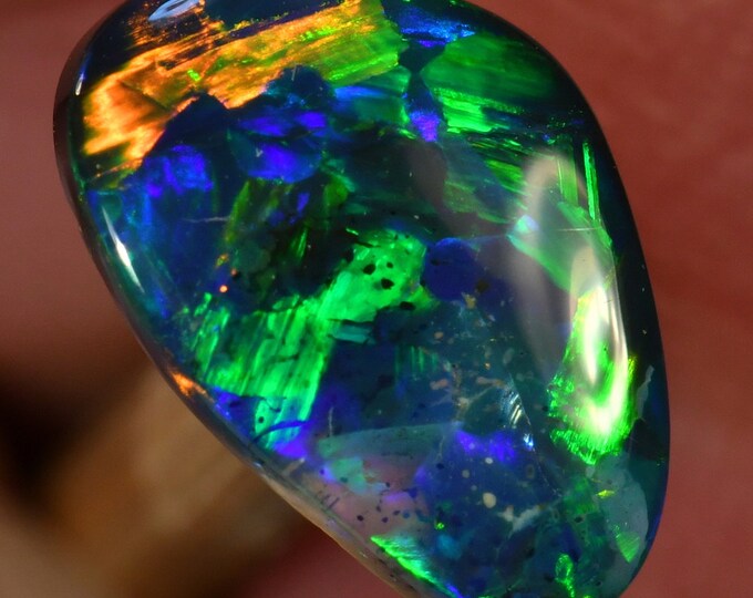 Stunning NATURAL Australian Solid Lightning Ridge BLACK OPAL (16316) - Etsy