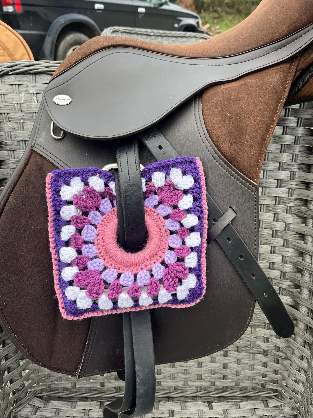 Granny Square Stirrup Cover Crochet Pattern - Etsy