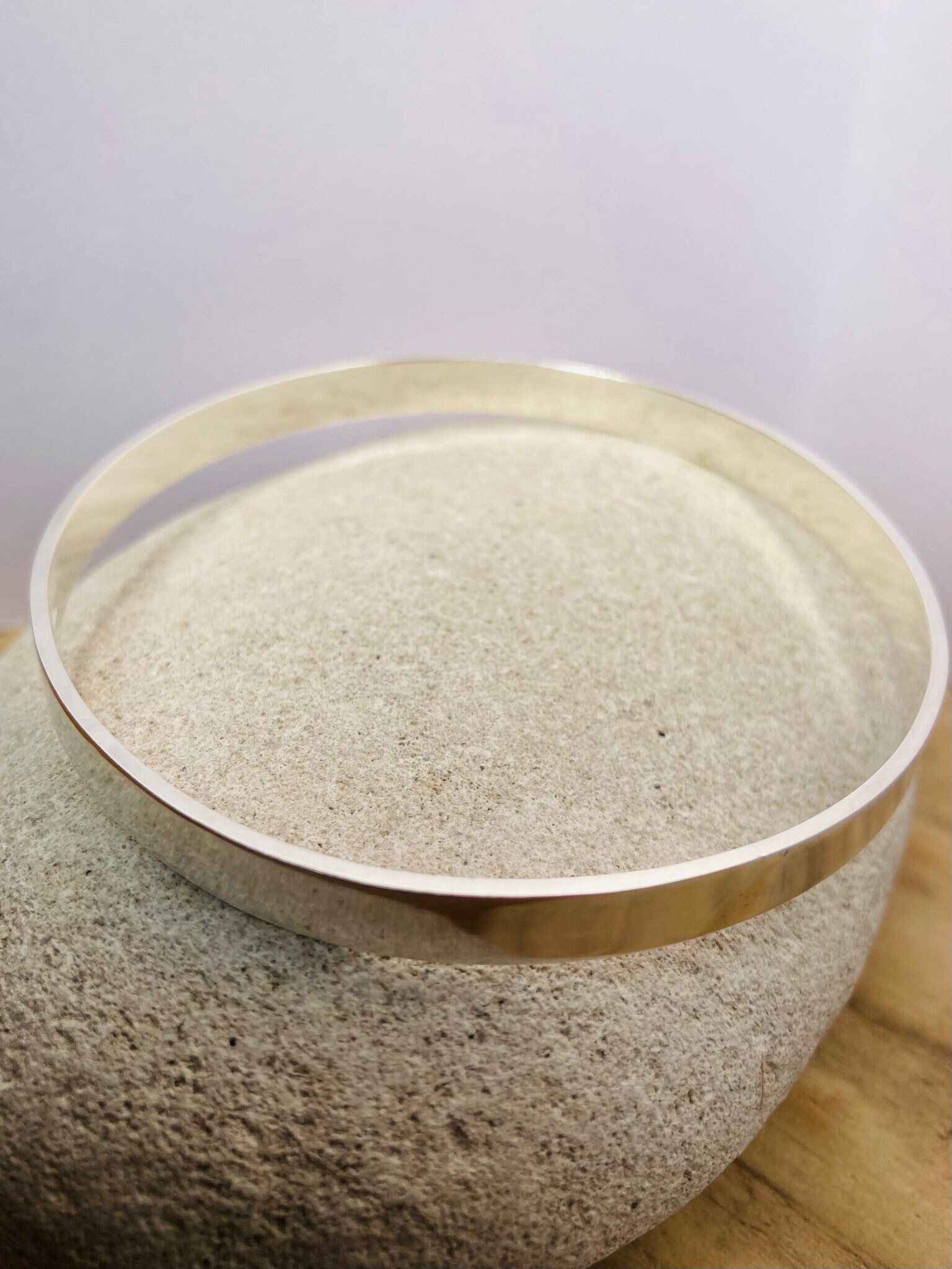 Wide Silver Bangle, Solid Sterling Silver Bangle, Silver Jewellery ...