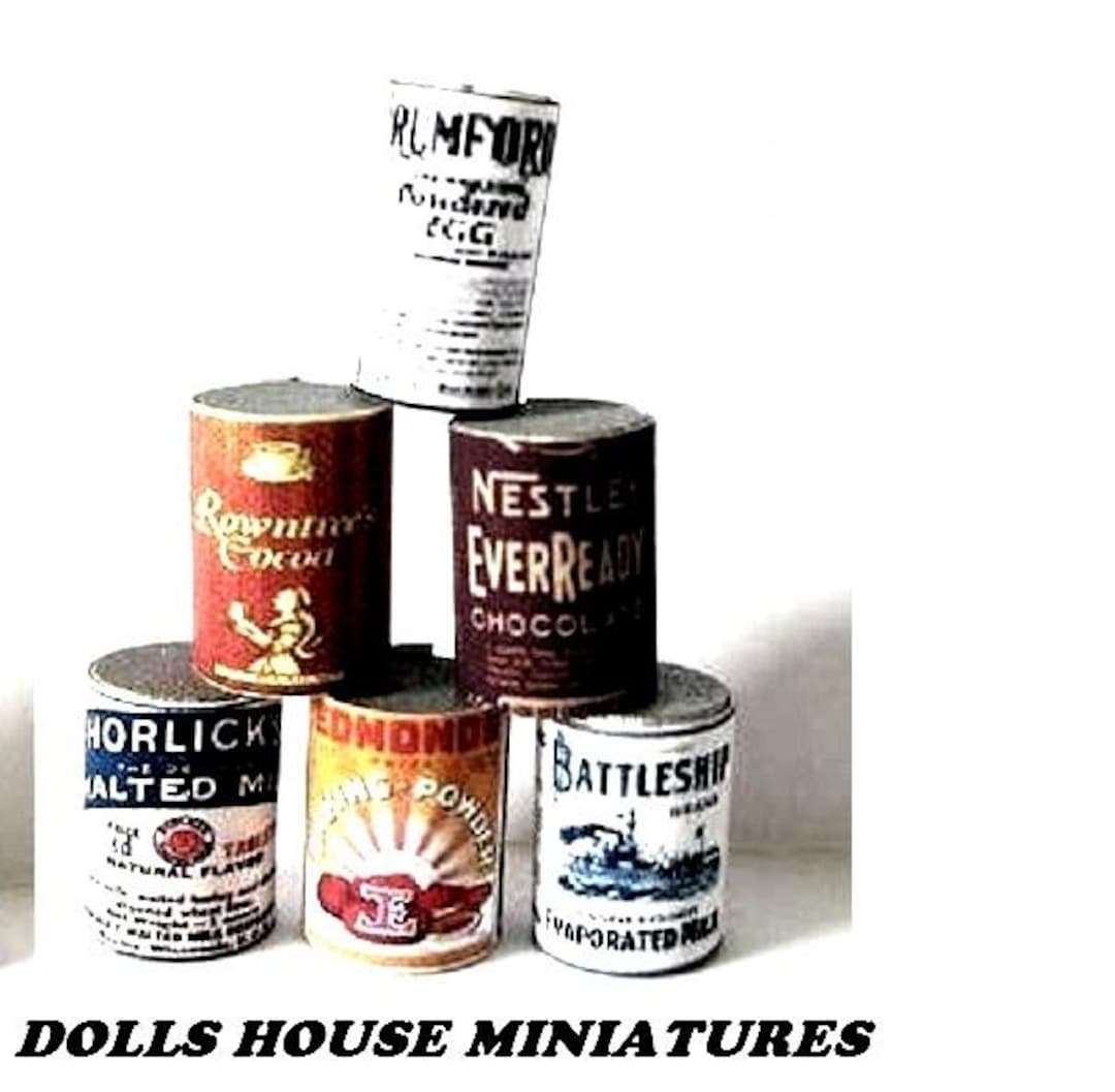 Various Sets of 1/12th Scale Miniature Cans - Etsy