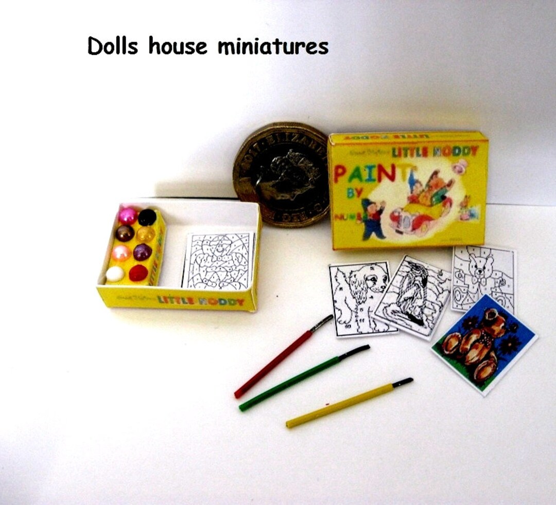 Noddy Paint Set Dolls House Miniatures - Etsy